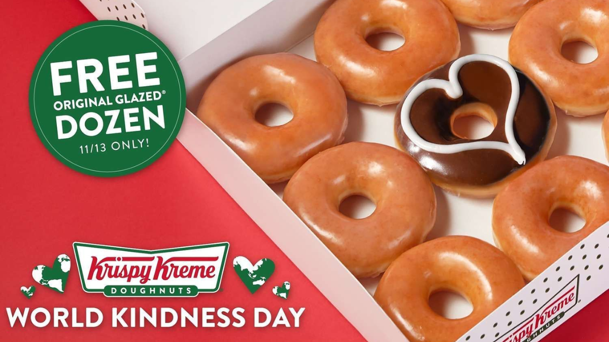 Krispy Kreme celebra el Día Mundial de la Bondad regalando donas