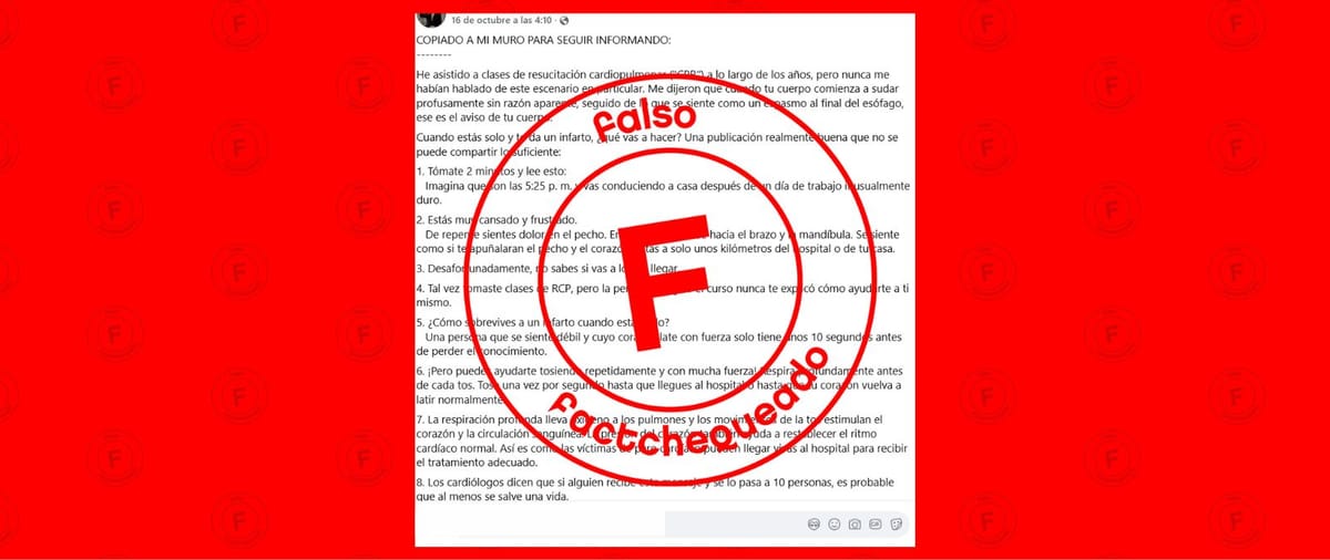 No, toser “repetidamente y fuertemente” en caso de infarto no te ...